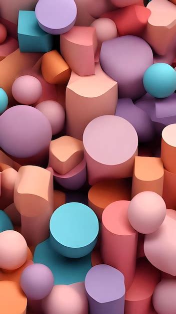 Premium Photo Abstract Background Of Colorful Spherical Objects In Various Sizes Stacked Objects