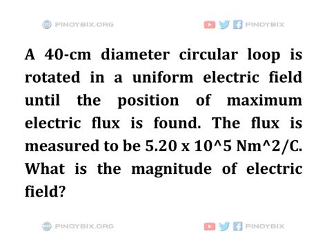Solution What Is The Magnitude Of Electric Field