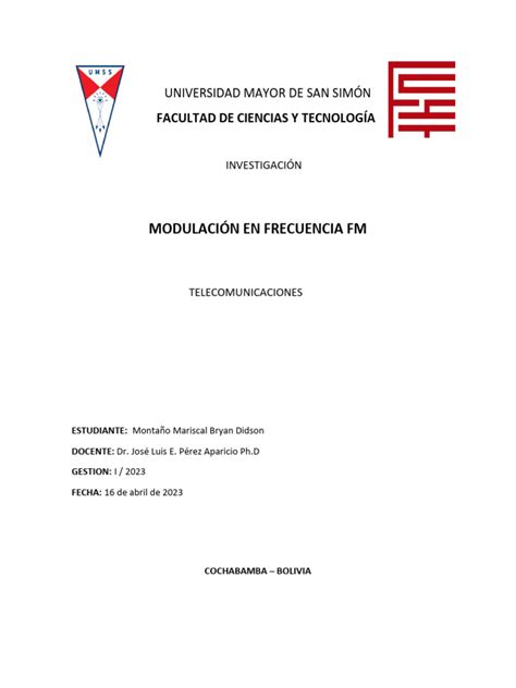 Modulación En Frecuencia Fm Pdf Radio Modulación