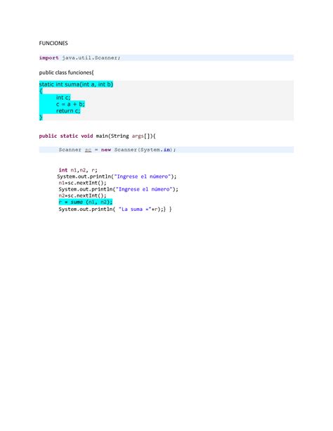 Funciones Teoria 2 Teorica Funciones Import Javautil Public Class Funciones Static Int