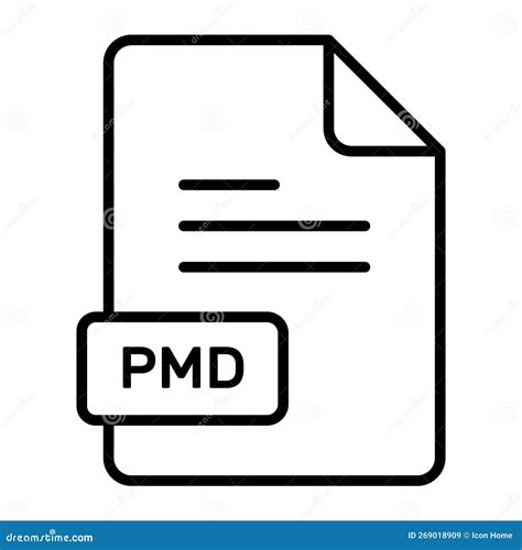 an amazing vector icon of pmd file editable design stock vector
