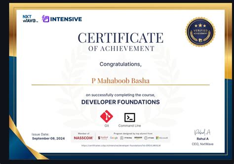 Mahaboob Basha P On Linkedin Achievement Learning Skills Nxtwave