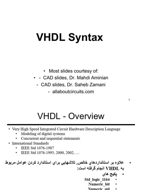 Cad2 Vhdl 1 Pdf Vhdl Software Development