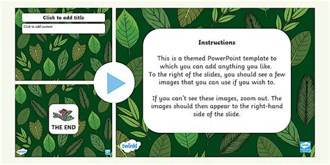 Leaf Powerpoint Template Editable Powerpoint Twinkl