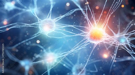 Synaptic Pathways Within Brain Neurons Cognitive Functions Cerebral Cortex Nerve Signals Stock