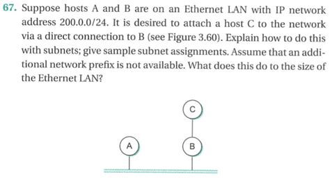 Solved 67 Suppose Hosts A And B Are On An Ethernet LAN With Chegg Com