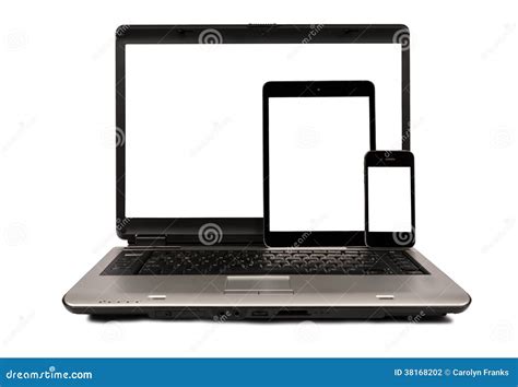 Mobile Computing Devices Isolated XXXL Stock Photo - Image of connect ...
