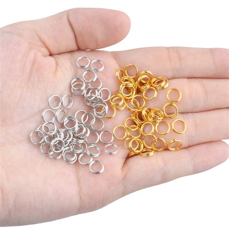 Aylifu 6mm Split Rings 600 Pieces Small Split Key Rings