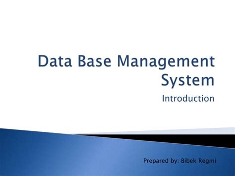 data base management system pptx databases computer software and