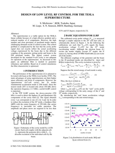 Pdf Design Of Low Level Rf Control For The Tesla Superstructure