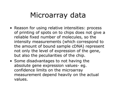 PPT Analysis Of Microarray Data PowerPoint Presentation Free Download ID