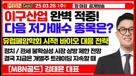 김태윤 역전계좌 이구산업 글로벌텍스프리 M83 연속 적중 관세정치 불확실성 무관 섹터 및 바이오 섹터 저가매수의