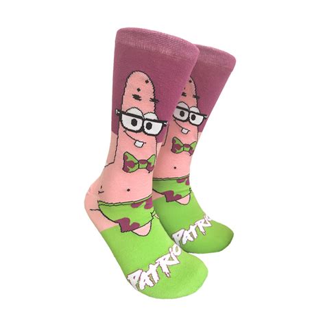 Sponge Bob Patrick Star Nerd Cartoon Socks Celino Character