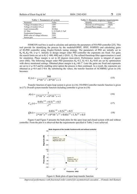 Improved Performance With Fractional Order Control For Asymmetrical