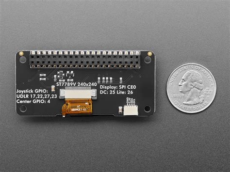 adafruit 1 3 color tft bonnet for raspberry pi [240x240 tft joystick