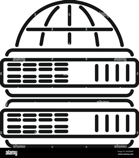 Global Database Icon Outline Vector System Marketing Consumer Access Stock Vector Image And Art