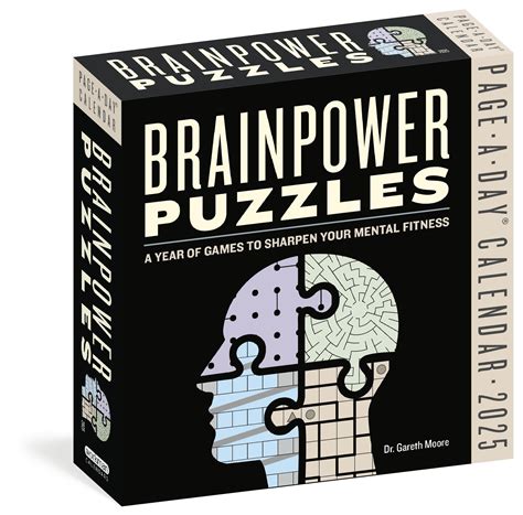 Brainpower Puzzles Page A Day® Calendar 2025 A Year Of Games To