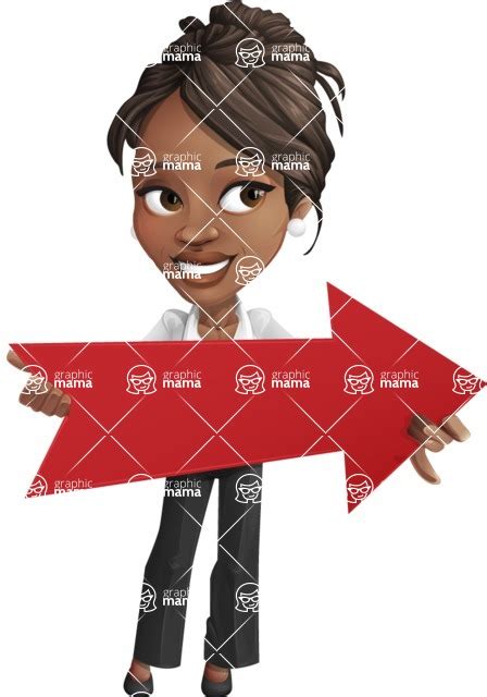 Vector Afro American Woman Character Set Chloe Pointer2 Graphicmama