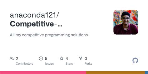 GitHub Anaconda Competitive Programming OLD All My Competitive Programming Solutions