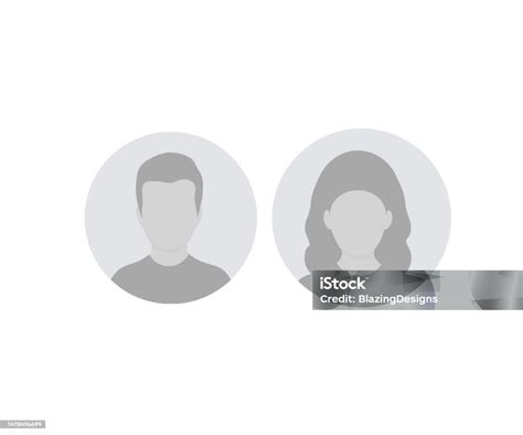 남자와 여자 아바타 프로필 남성과 여성의 얼굴 실루엣 프로필 사진 세로 기호입니다 사용자 회원 아바타 사진 실루엣 벡터 디자인과