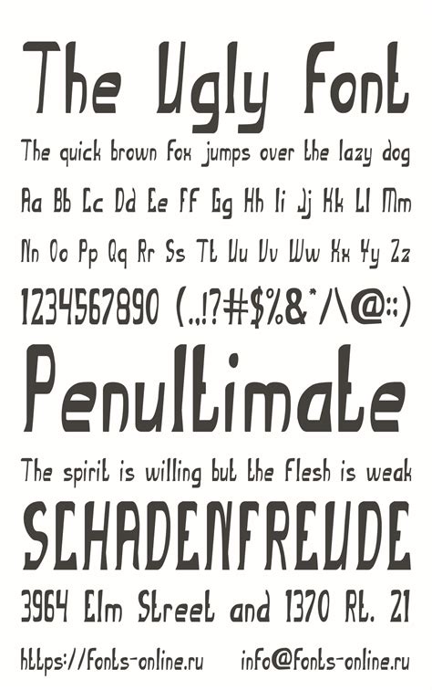 the ugly font font