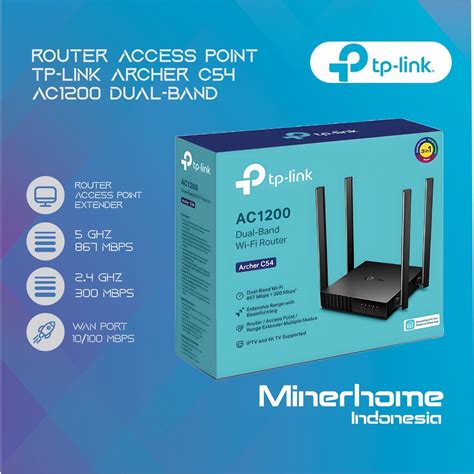 Jual Router Access Point Tp Link Archer C54 Ac1200 Dual Band Shopee Indonesia