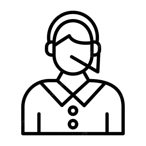콜 센터 에이전트 라인 아이콘 벡터 콜센터 상담원 아이콘 전화 센터 Png 일러스트 및 벡터 에 대한 무료 다운로드