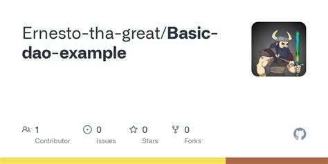GitHub Ernesto Tha Great Basic Dao Example