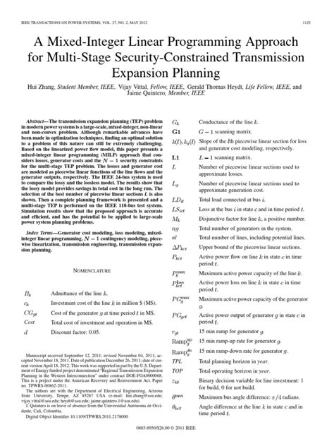 A Mixed Integer Linear Programming Approach Pdf Mathematical Optimization Linear Programming