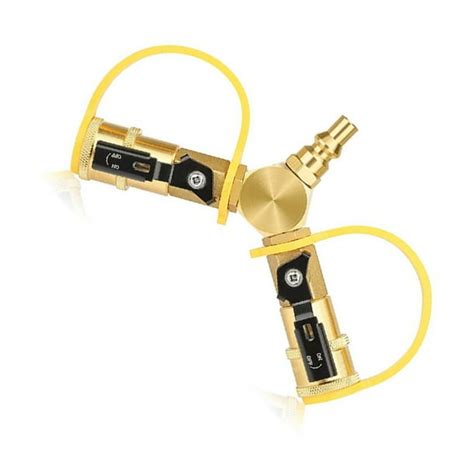 Decodeary 1 4inch Rv Propane Quick Connect Y Splitter Adapter With