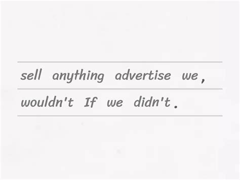 Second And Third Conditional Sentences Unjumble