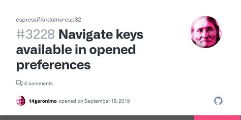Navigate Keys Available In Opened Preferences · Issue 3228 · Espressifarduino Esp32 · Github