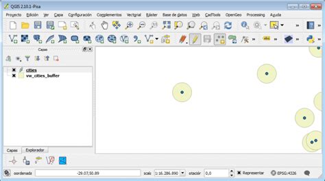 crear un buffer con postgis en grados metros y de forma dinámica
