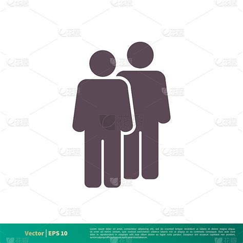 人体形状，人，人群图标矢量标志模板插图设计。向量eps 10。