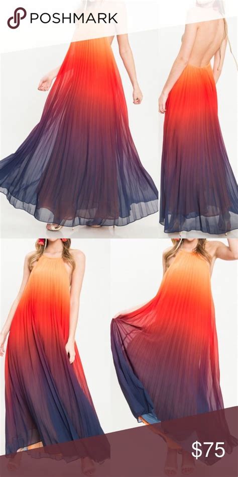 “sunset” Ombré Maxi Dress Maxi Dress Ombre Maxi Dress Fashion