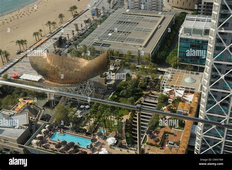 Barcelona Hotel Arts Terrace And Pool Fish Designed By Frank Gehry