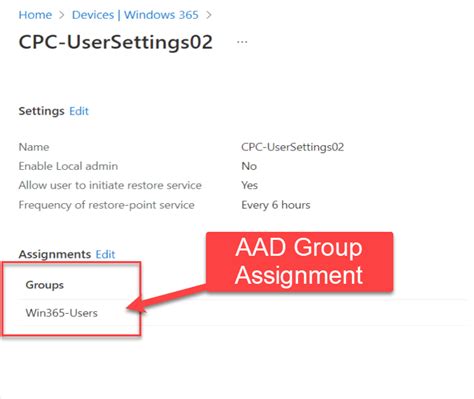 powershell create and assign windows 365 cloud pc user settings