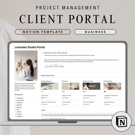 notion template client portal notion client dashboard project
