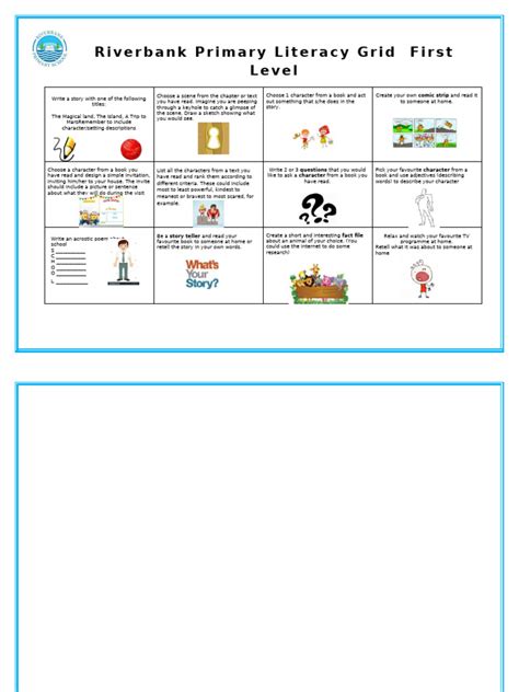 First Level Literacy Grid Pdf