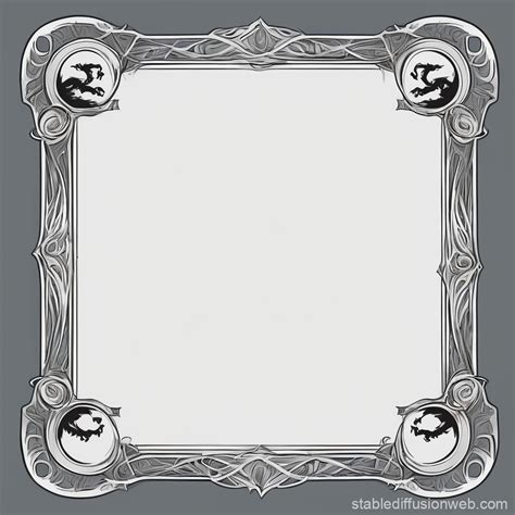 Mythical Card Frame For Computer Game Stable Diffusion Online