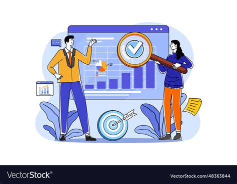 Data Analytics Concept On White Background Vector Image