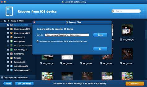 How To Recover Data From Ios Devices Leawo Ios Data Recovery Mac User Guide