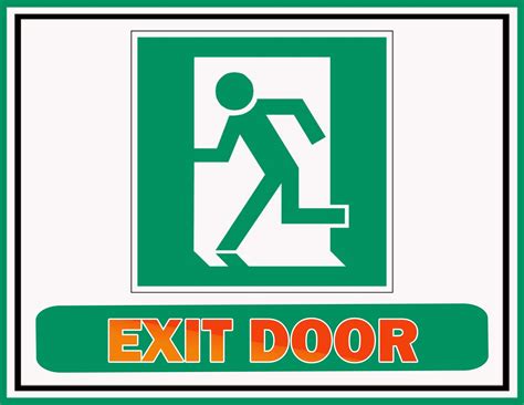 Print Ready Exit Door Sign FREE Download In 2022 Door Signs