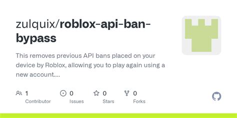 Roblox Api Ban Bypass Read Me At Main · Zulquix Roblox Api Ban Bypass · Github
