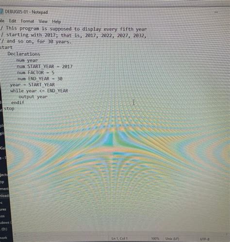 Solved Debugos 01 Notepad Ile Edit Format View Help This