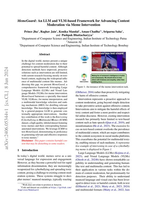 Pdf Memeguard An Llm And Vlm Based Framework For Advancing Content Moderation Via Meme
