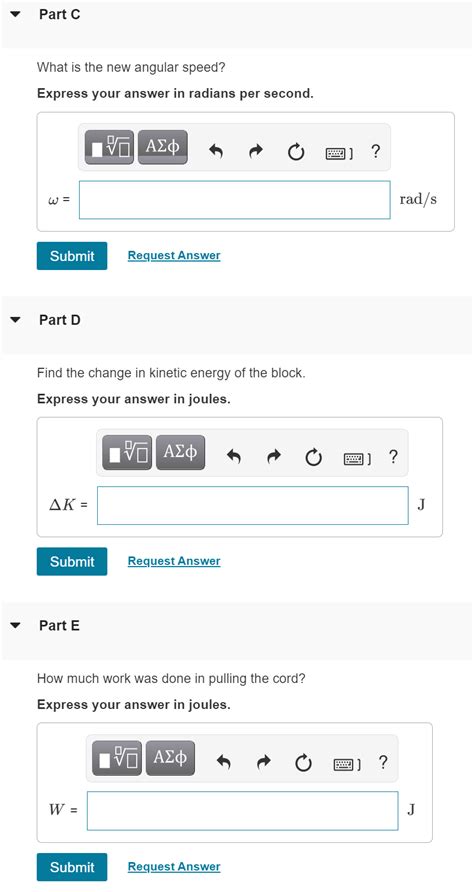 Solved Part C What Is The New Angular Speed Express Your Chegg