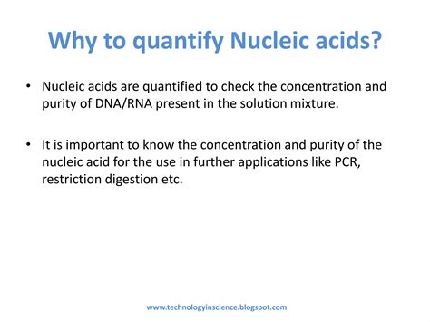 Nucleic Acid Quantification Methods Dna Rna Quantification Pptx