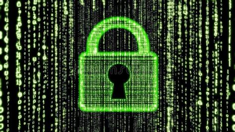 cybersecurity and data protection lock icon on computer screen with
