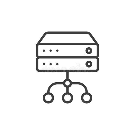 Database Server Line Icon Stock Illustration Illustration Of Thin 288199453
